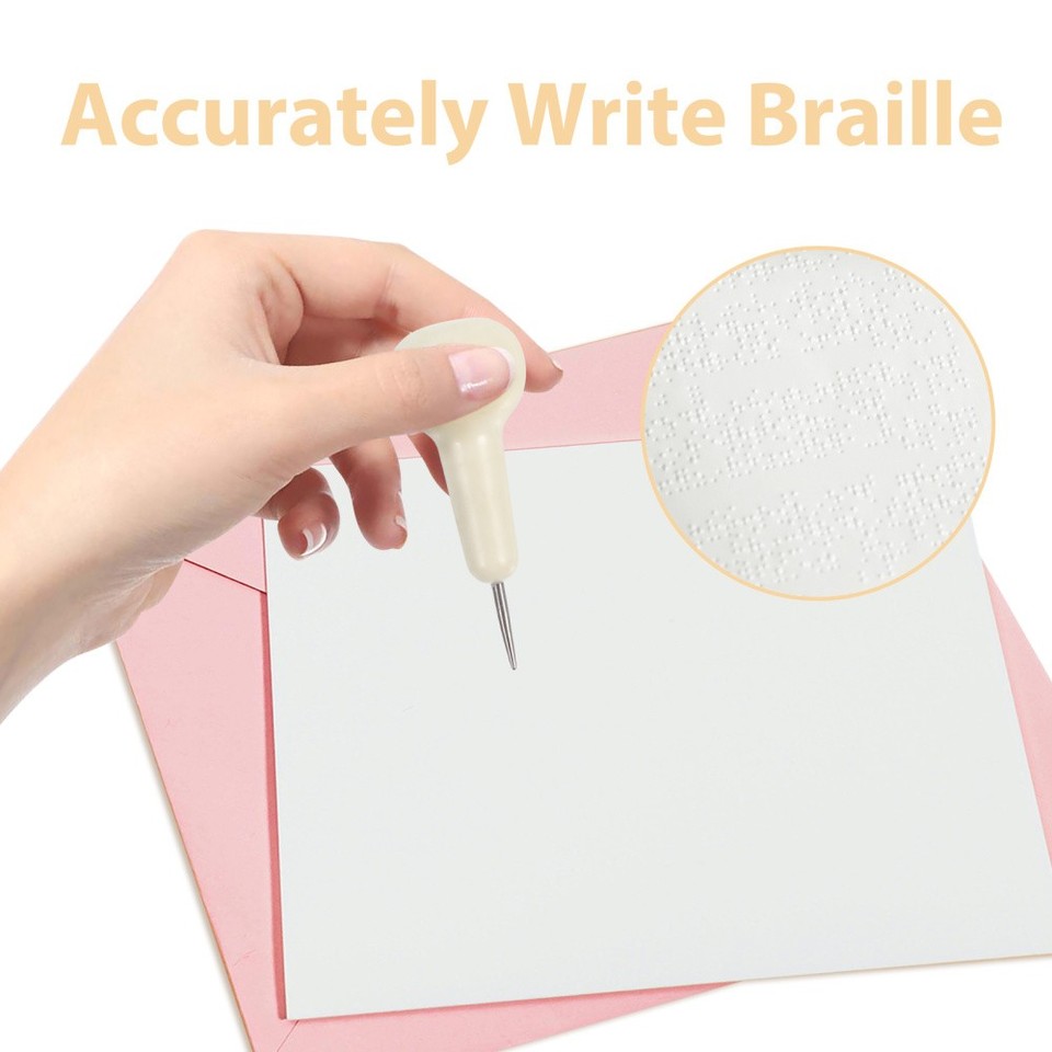 Blind Writing Pen Braille Tool Present for Vision Impaired Games People ...
