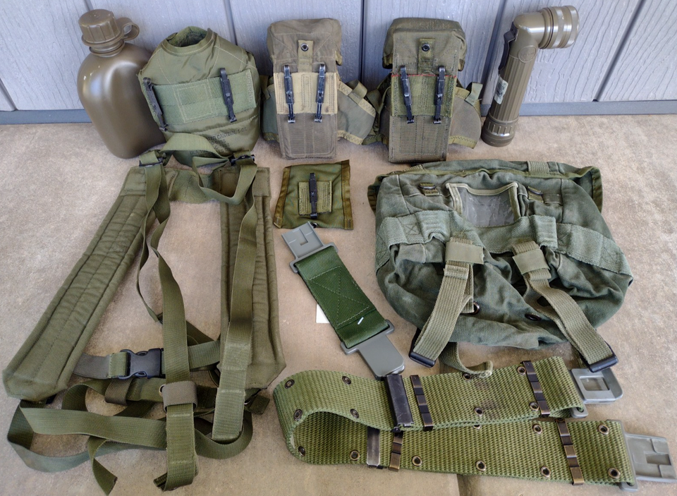 USGI ALICE WEB GEAR LBE w/ BUTTPACK MX991 FLASHLIGHT BLACKHAWK ...