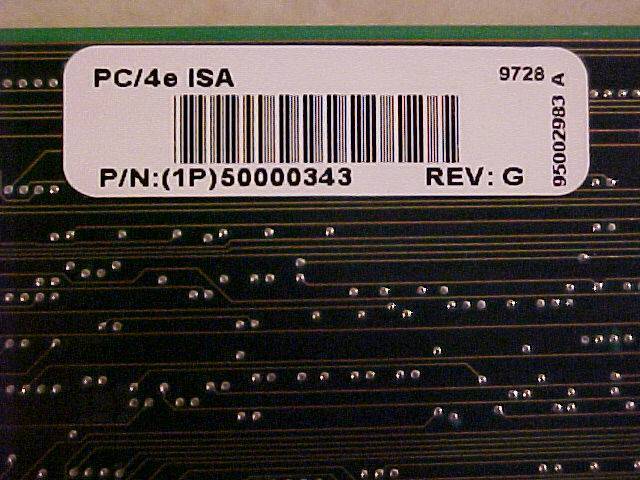 DigiBoard PC/4e ISA (1P)50000343 Rev. G DI AN 30001754 Rev H 4 Port ...