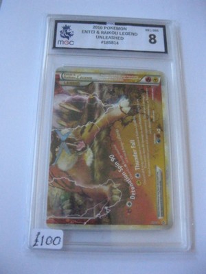 PSA MGC TRADING CARD 8 POKEMON 2010 ENTEI & RAIKOU LEGEND UNLEASHED 091 ...
