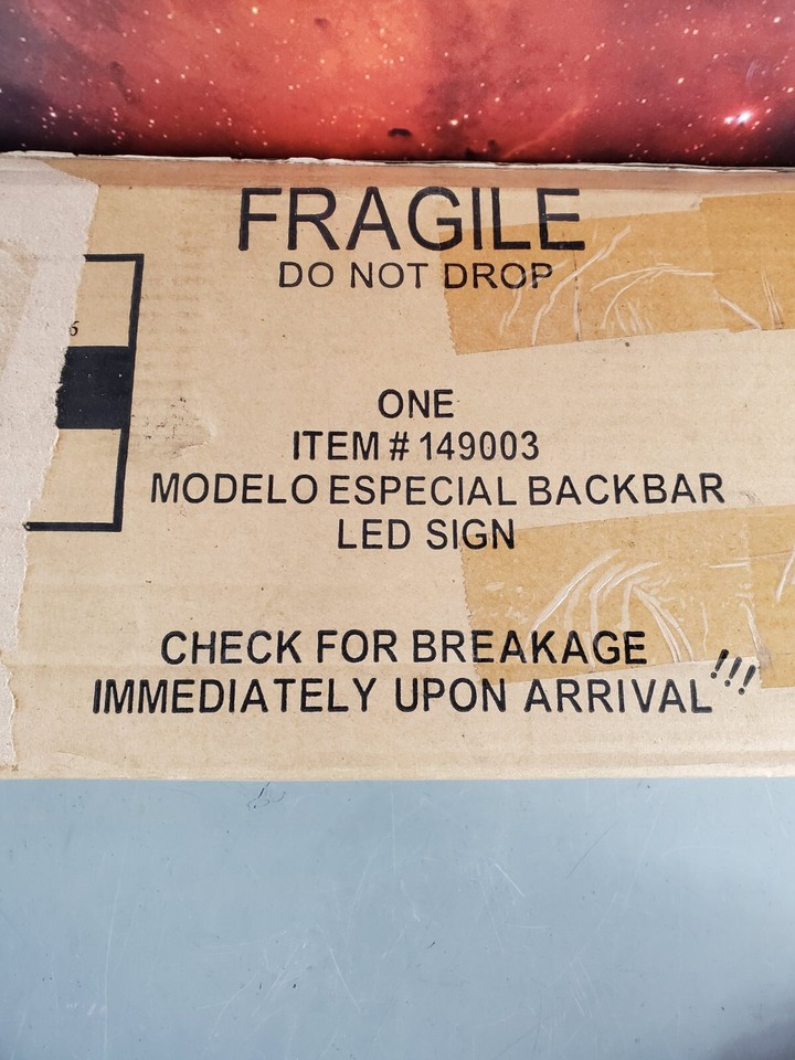 MODELO ESPECIAL BEER LED BACK BAR DISPLAY SIGN MAN CAVE VINTAGE RARE ...