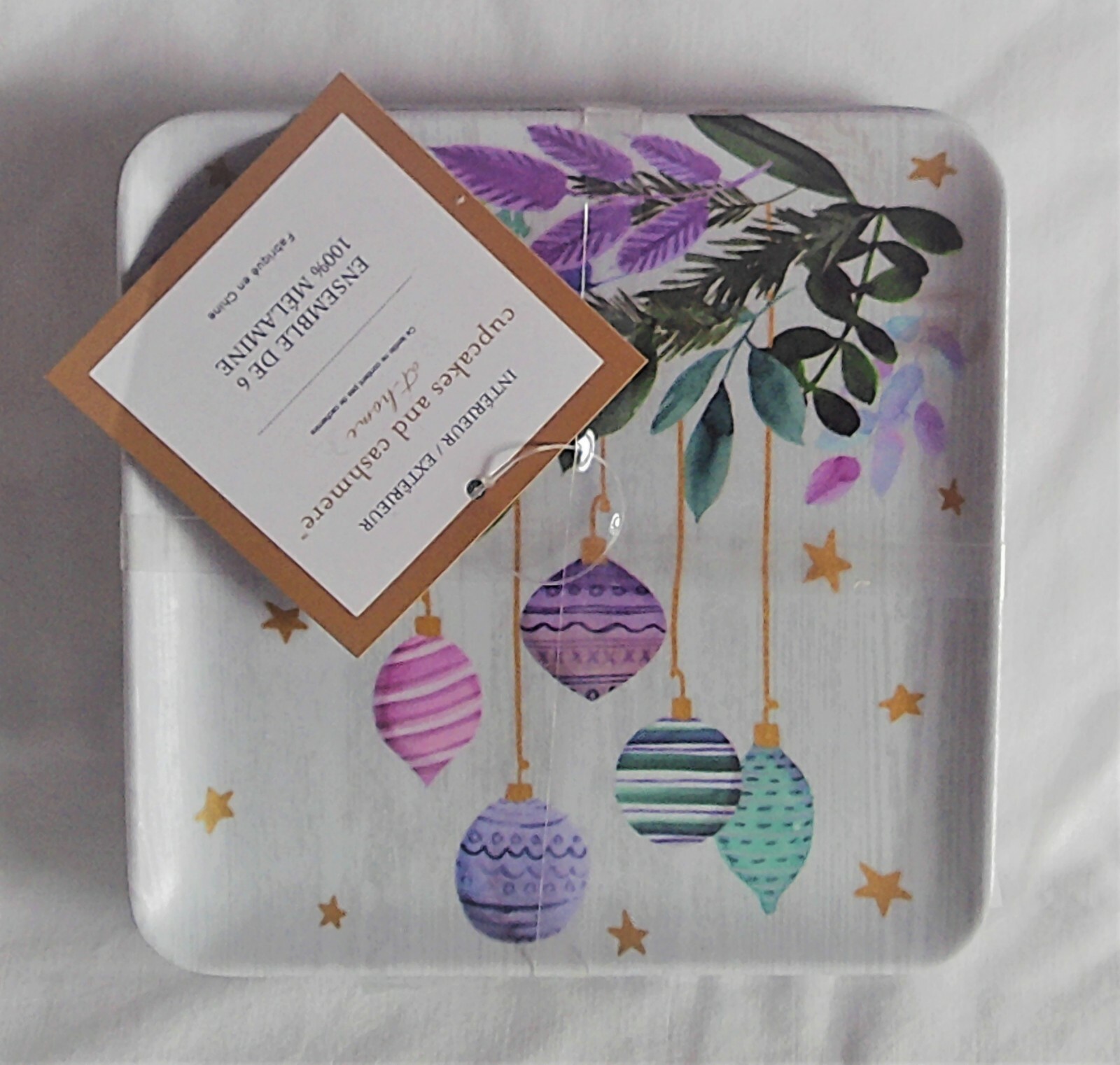 6 New Cupcakes & Cashmere Melamine Appetizer Plates Pastel Holiday ...