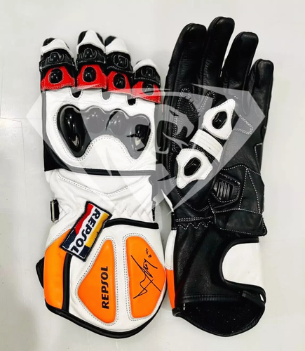 Honda Repsol Motorcycle Racing Leather Gloves Motorbike Racing Gants ...