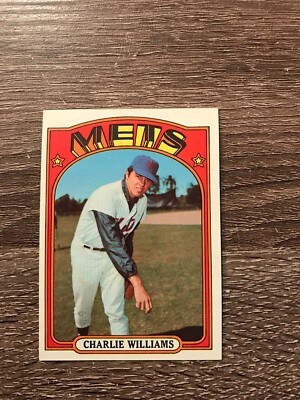 1972 Topps New York Mets Baseball Card #388 Charlie Williams RC - EX | eBay
