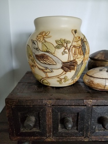 Morning Chorus Jardinia Birds Carved Vase / Pot Harmony Kingdom | eBay