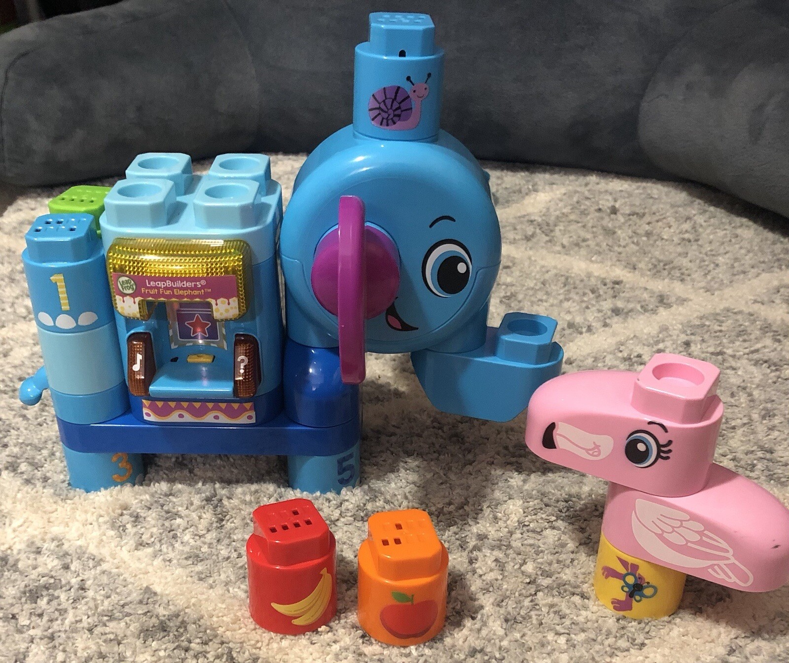 Leap Frog Leap Builders Fruit Fun Elephant Learning Building Blocks ...
