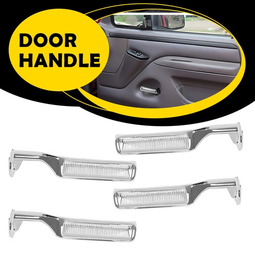 CHROME Metal Inside Door Handles LH RH For 87-96 Ford F150 F250 Truck ...