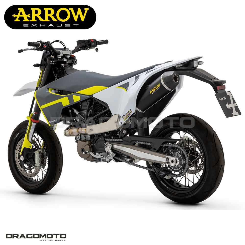 Exhaust HUSQVARNA 701 ENDURO / SUPERMOTO 2017 2018 ARROW ALU Black CC ...