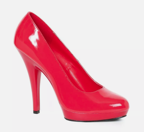 Red Stiletto Closed Toe Pumps High Heels Mens Drag Queen Shoes Womans ...