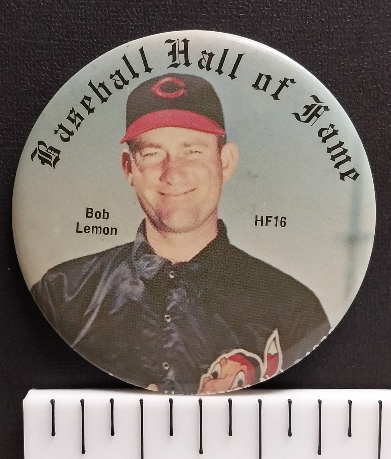 Bob Lemon Cleveland Indians MLB HOF (1978) 3" Vintage Baseball Pin-Back ...