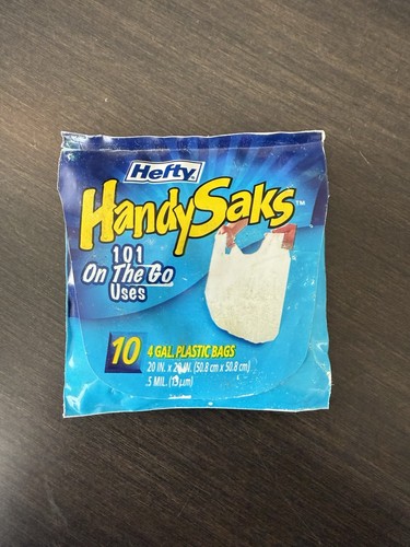 Discontinued Hefty Handy Saks on The Go 4 Gallon Trash Bags 10 Count ...