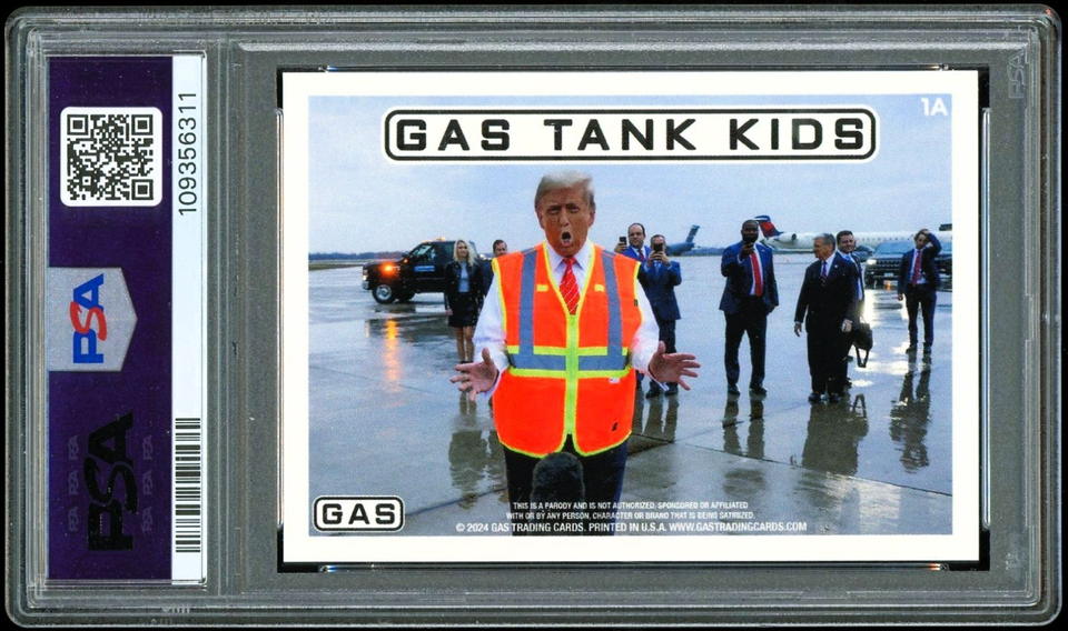 2024 GAS President Donald Trump Garbage Truck Garbage Pail Kid Parody ...