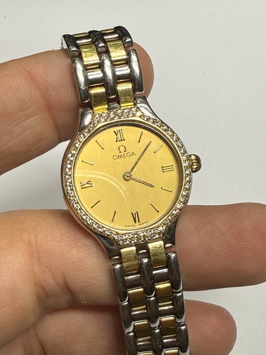 OMEGA Women's Gold Dial Roman Numerals Watch Deville Vintage Small ...