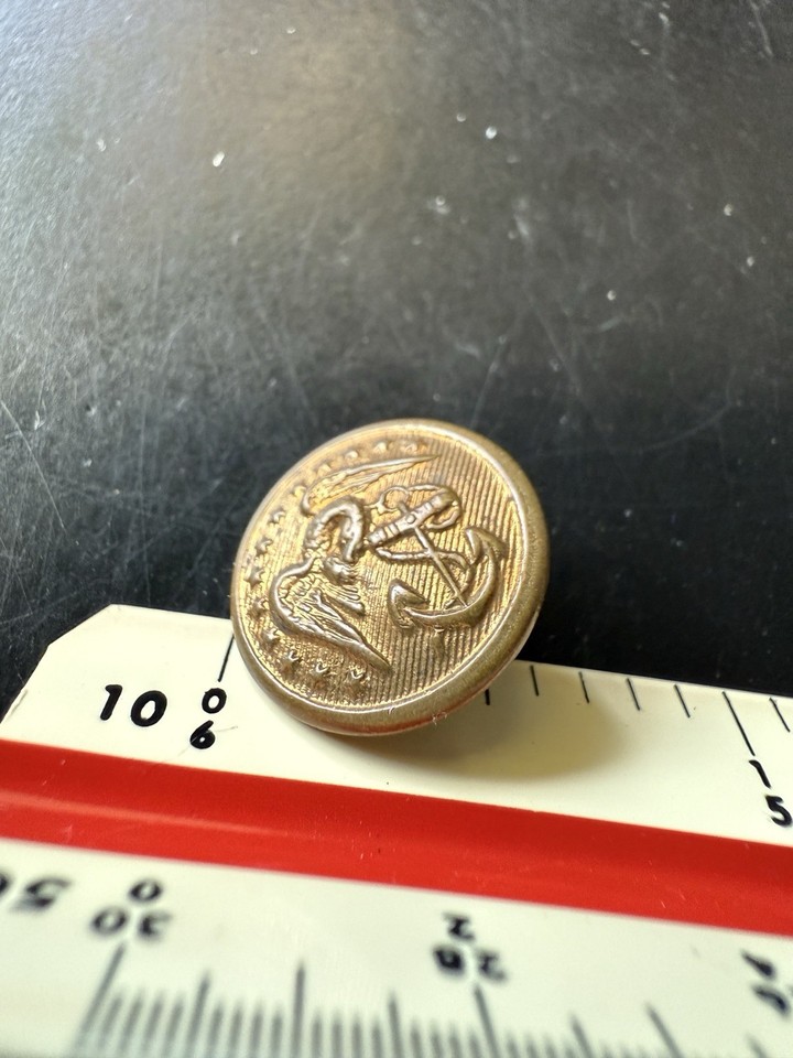 Vintage USMC Marine Military Brass Button AM Button Co Eagle Anchor For ...