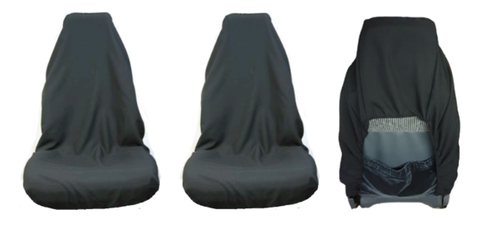 2 BLACK SEAT COVER,THROW OVER, SLIP ON FIT NISSAN 120Y, 280ZX,300XZ ...
