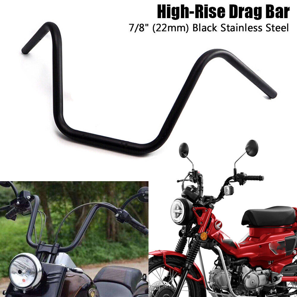 Motorcycle 7 8 Drag Bars Vincent Style Handle Bars Chrome 7/8"
