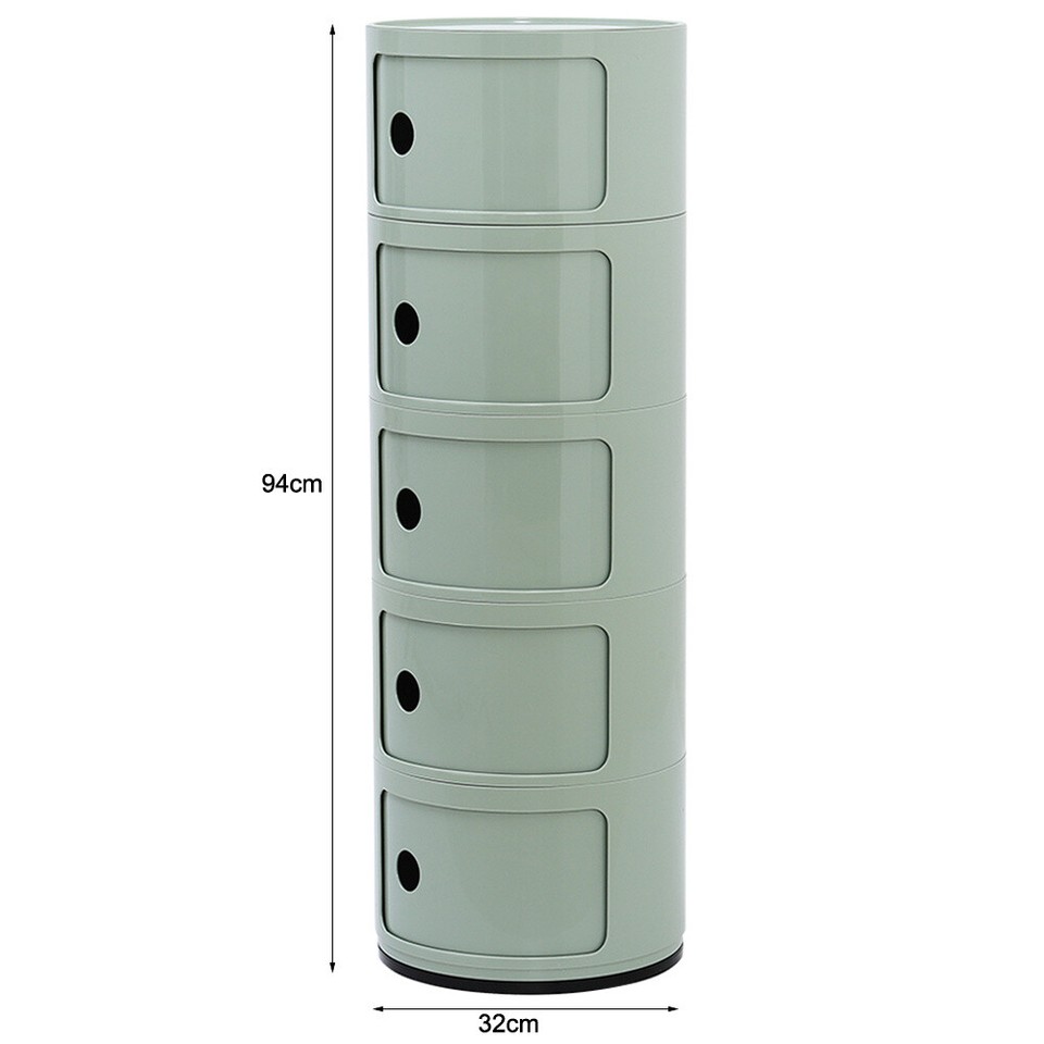 2/3/4/5 Drawers Round Storage Unit Bathroom Cabinet Chest Cupboard Side ...