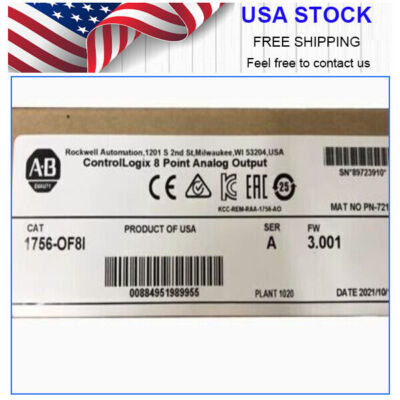New Sealed Allen-Bradley 1756-OF8I ControlLogix Output Module 8 Points ...