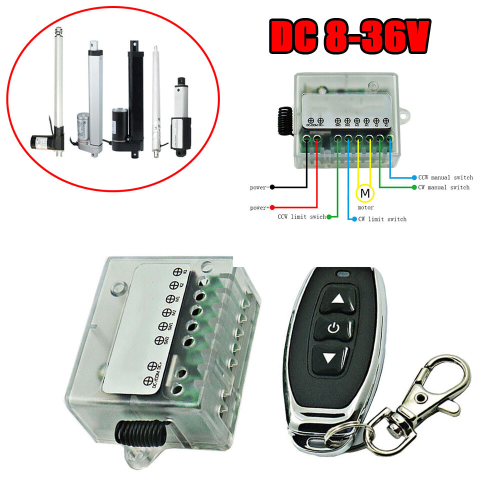 DC Motor Forward Reverse Remote Control Switch Linear Actuator ...