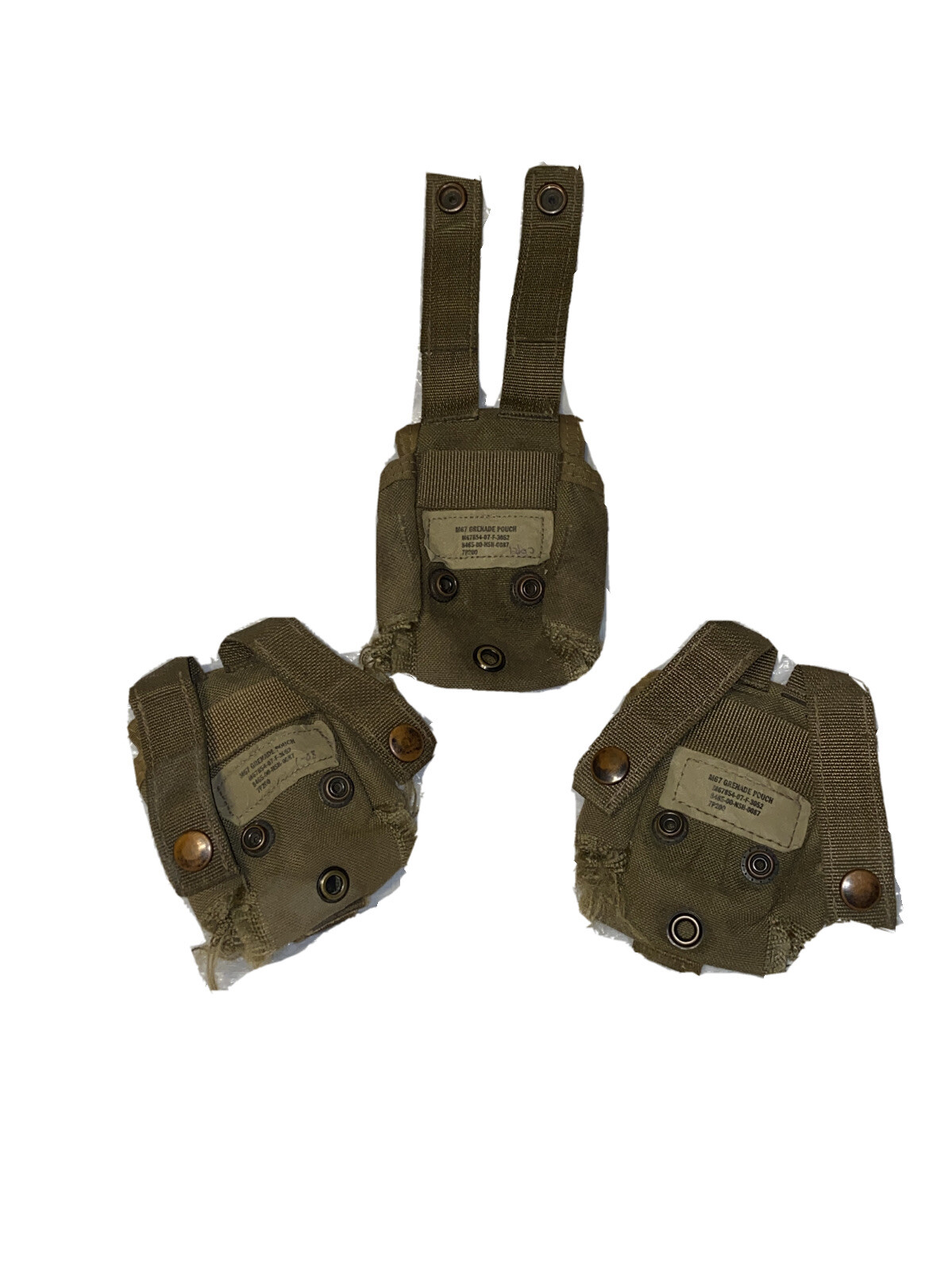 Set of 3 / USMC Marine Corps M67 Grenade Pouch *** Coyote *** Acc/Dmgd ...