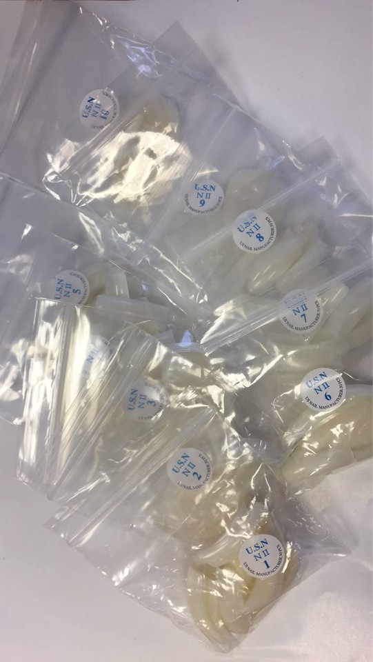 Made in USA U.S.N Nail Tips Size 8 Assorted Choice (50 Tips/ bag) | eBay