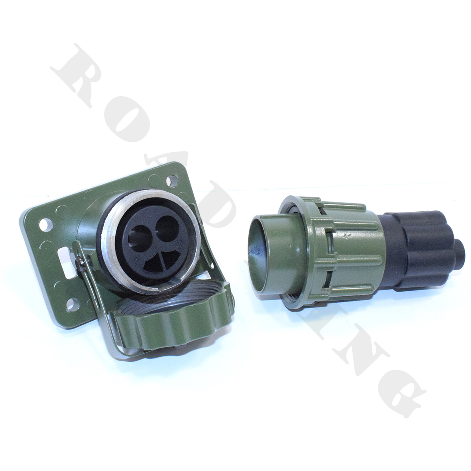 NATO Steckdose Stecker SET 2 polig 24V 35mm² Feuerwehr Bundeswehr ...