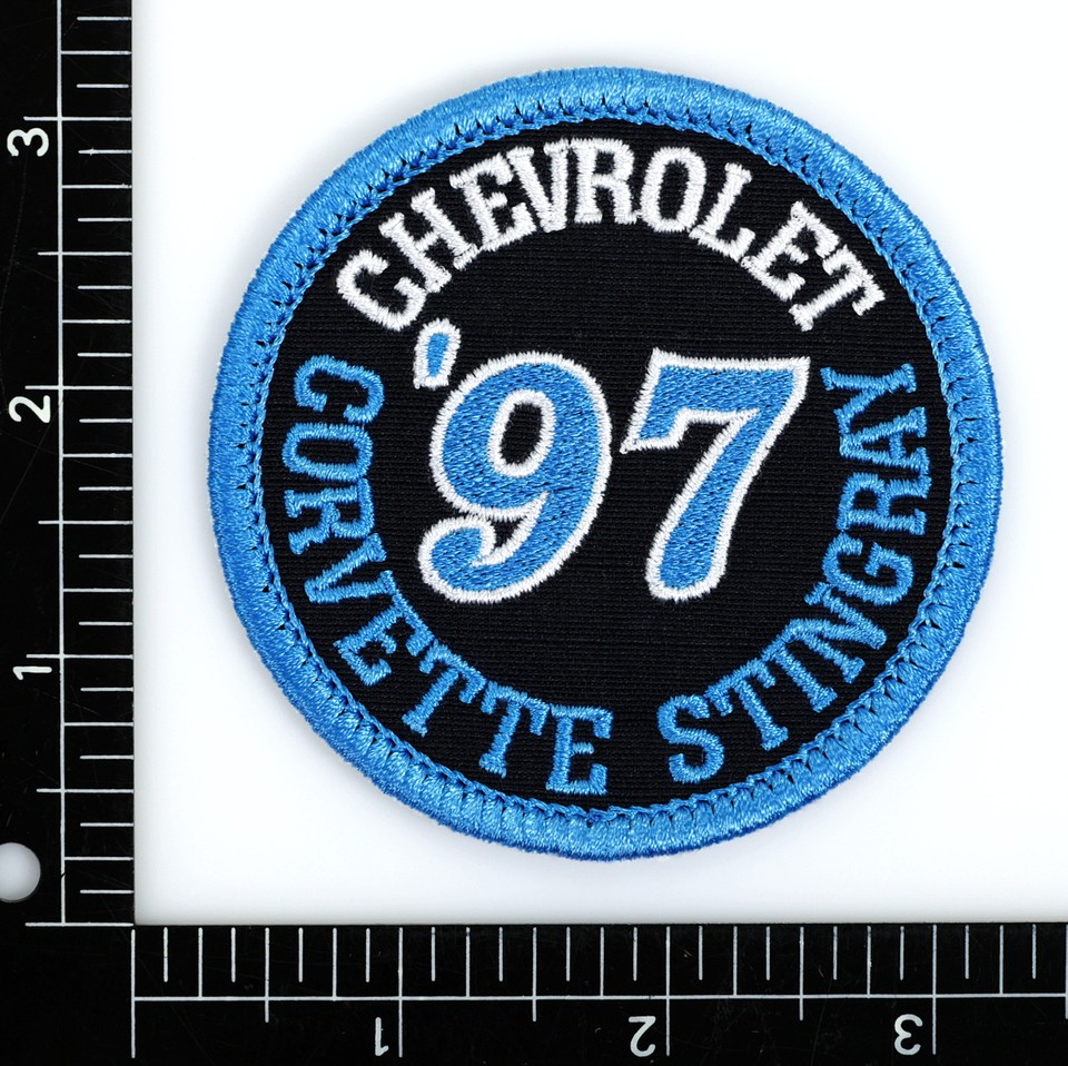 1997 Chevrolet Corvette Stingray Embroidered Patch Black/Aqua Iron-On ...