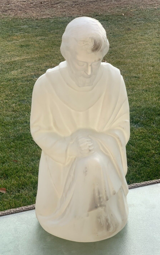 27" Vintage General Foam Plastics Nativity Joseph Blow Mold Christmas ...