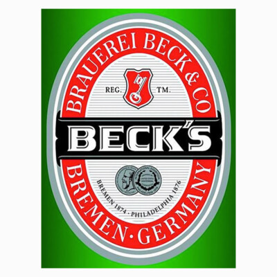Beck's Retro metal tin sign plaque Garage pub man cave Home Large | eBay UK