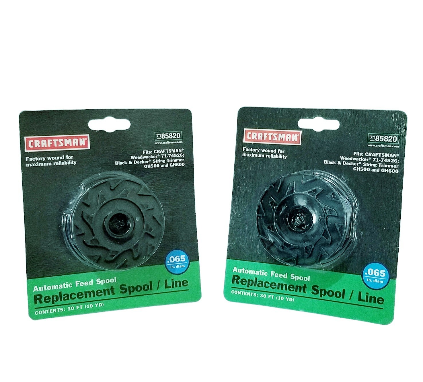Craftsman .065 In. Diam Auto-Feed Spool Replacement Spool Line 2-Pack ...