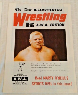 AWA Wrestling News Arena Program Minneapolis Territory WWF NWA 1970 ...