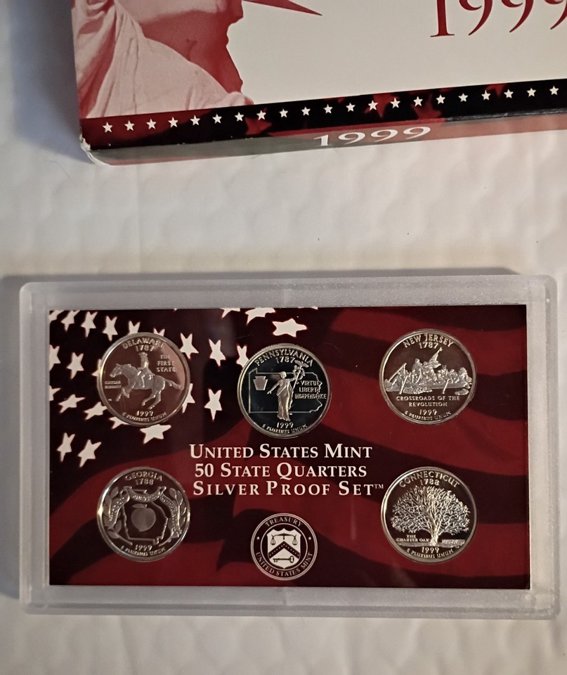 1999 U.S. Mint Silver 9-Coin Proof Set / OGP & COAs | eBay