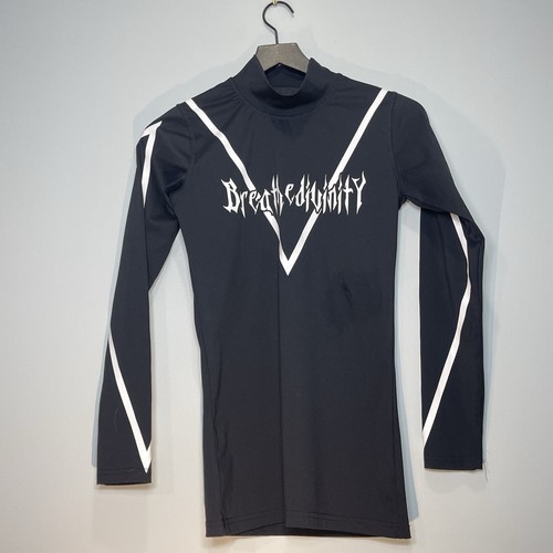 BREATHE DIVINITY Mens Black Long Sleeve Compression Shirt *Flaw* Size ...
