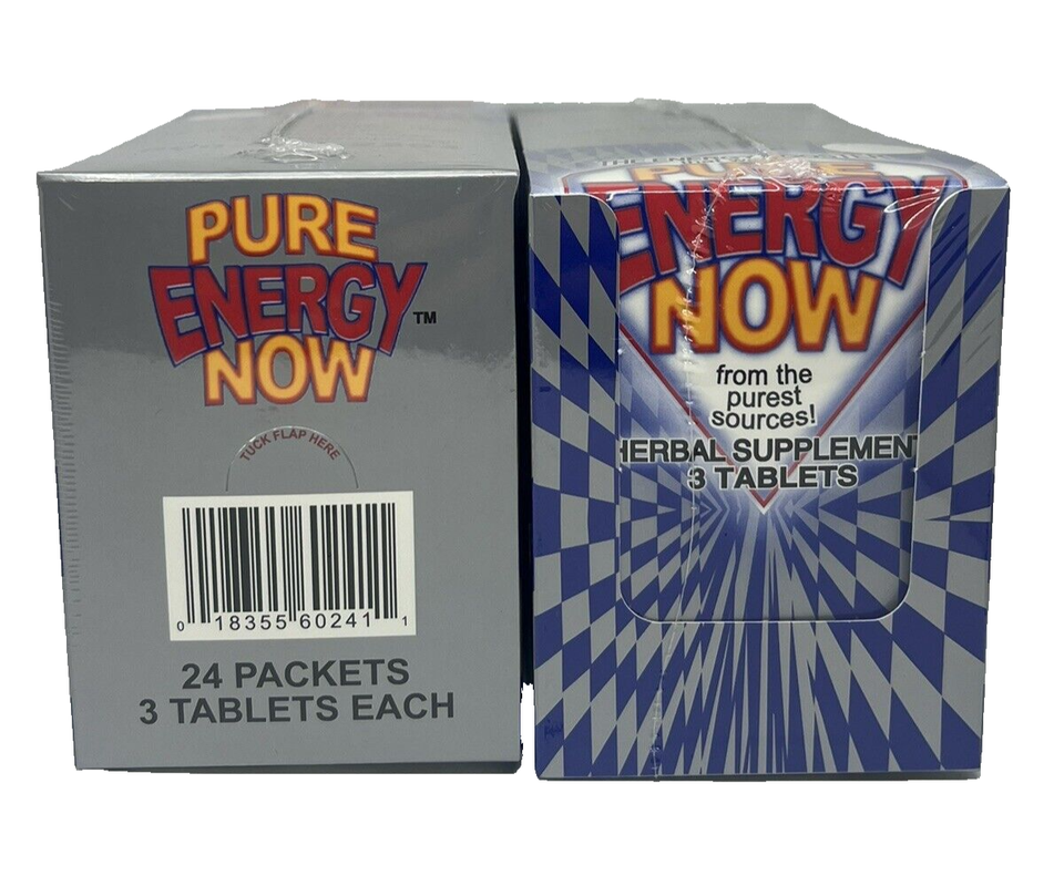 Pure Energy Now 3 Tablets 24 Packet Display Box 2 Boxes 48 Packs Total ...