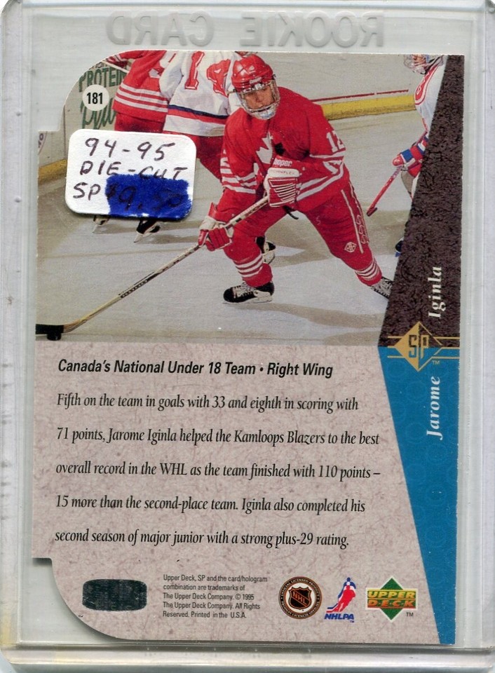 1994-95 SP Die Cut Jarome Iginla Rookie Premier Prospects | eBay