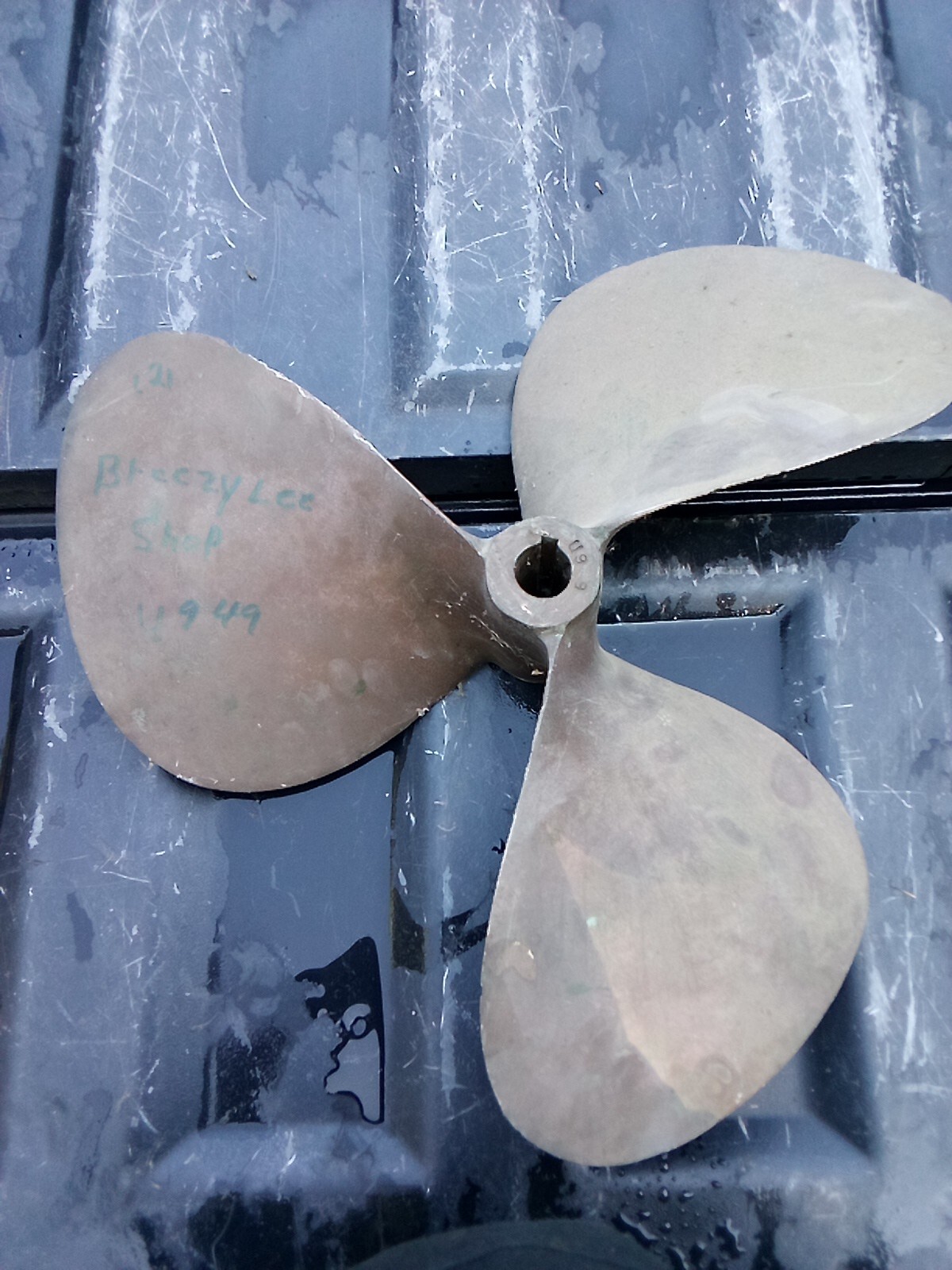 21 Inch Vintage Brass Boat Propeller With Engravings U949 | eBay