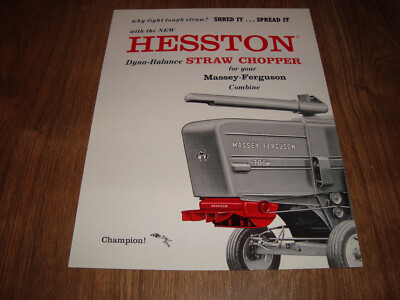 Vintage Hesston Dyna-Balance Straw Chopper Massey Ferguson Combine ...