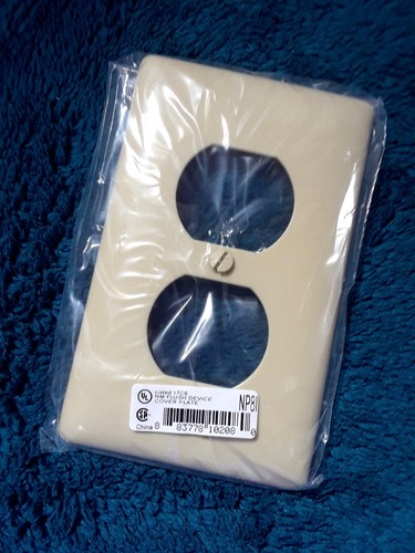 Hubbell Ivory Nylon Duplex Outlet Cover NP8I | eBay