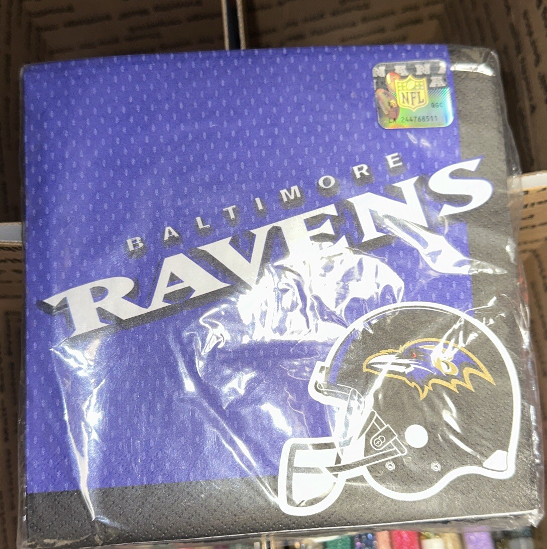 NFL BALTIMORE RAVENS 36 ct each, 2-Ply NAPKINS FOOTBALL Party Supplies ...
