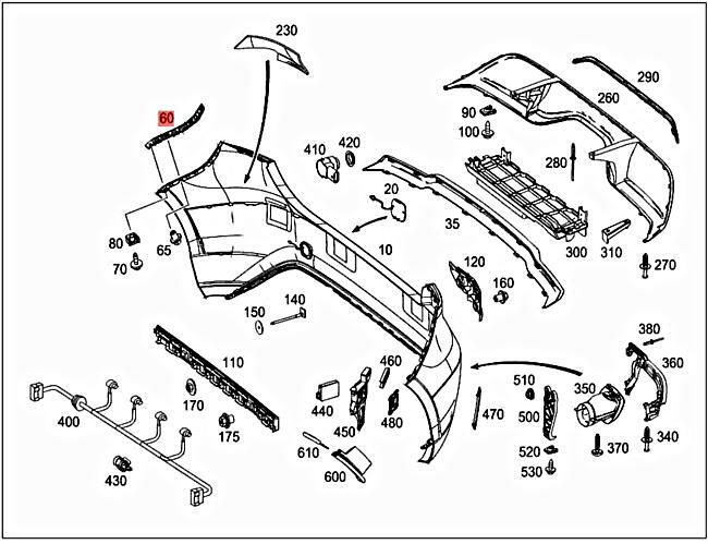 Genuine MERCEDES W176 A-CLASS W176 Mounting rail 1768850021 | eBay