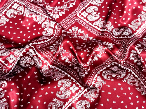 Scarf Scarves Neckerchief Oblong Wild Rag Western Bandana Paisley silky ...