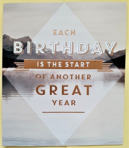 Start of another great year Happy Birthday greeting Card 16x18cm | eBay ...