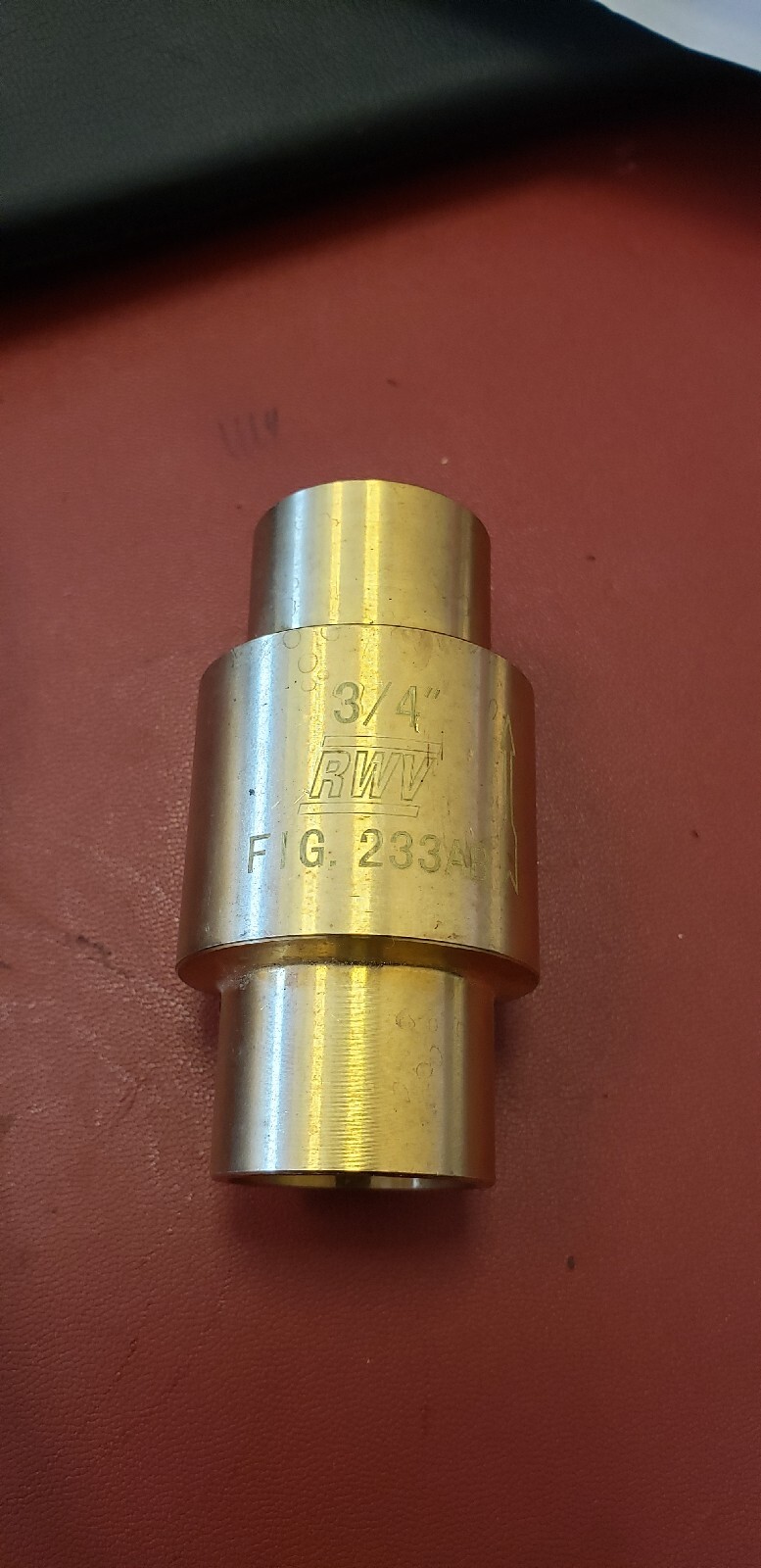 2" Red White RWV 233AB Lead Brass In-line Check Valve Ships for sale ...