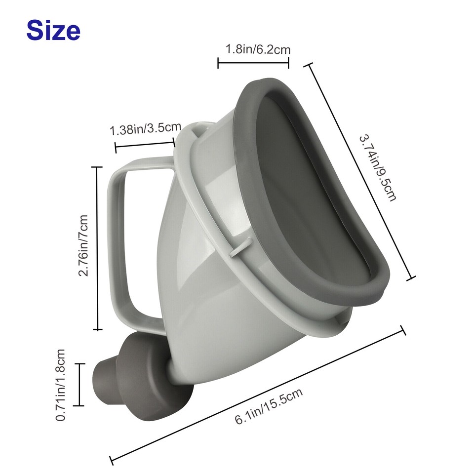 2Pcs Portable Potty Pee Funnel Men Women Emergency Urinal Outdoor ...
