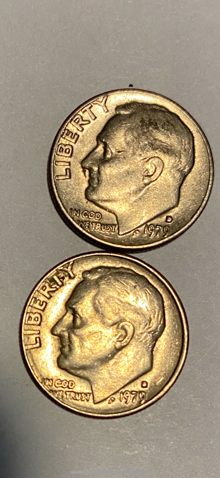 1979 D Roosevelt Dime Error Coin With Filled Mint Mark LOT OF 2 | eBay