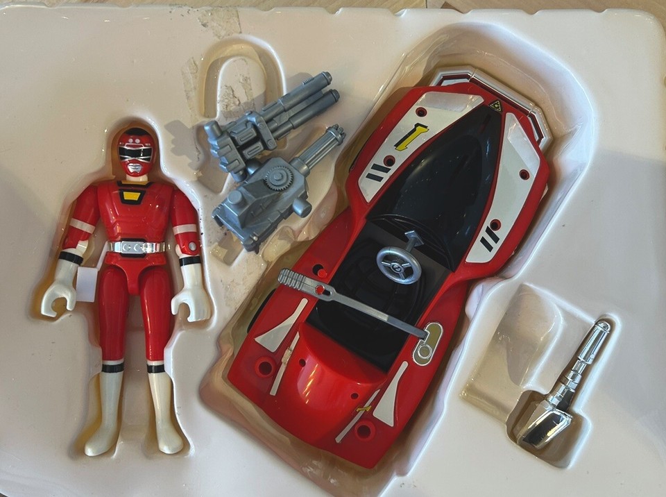 Power Rangers Turbo Red Turbo Ranger Turbo Cart Bandai 1996 With Box | eBay