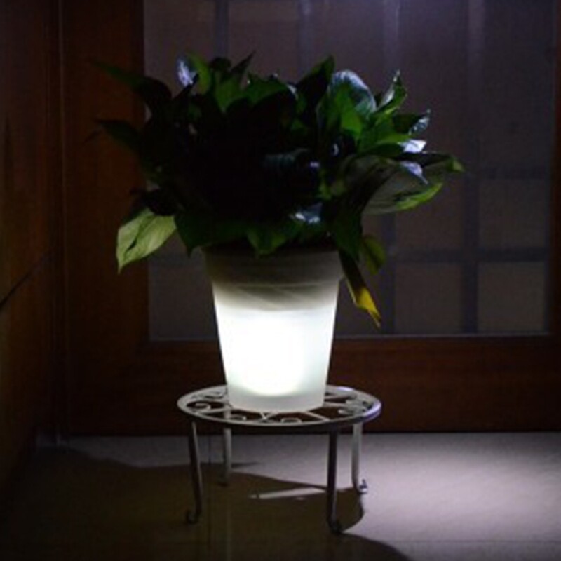 Solar Power LED Flowerpot Outdoor Garden Landscape Lamp Lighting Flower ...