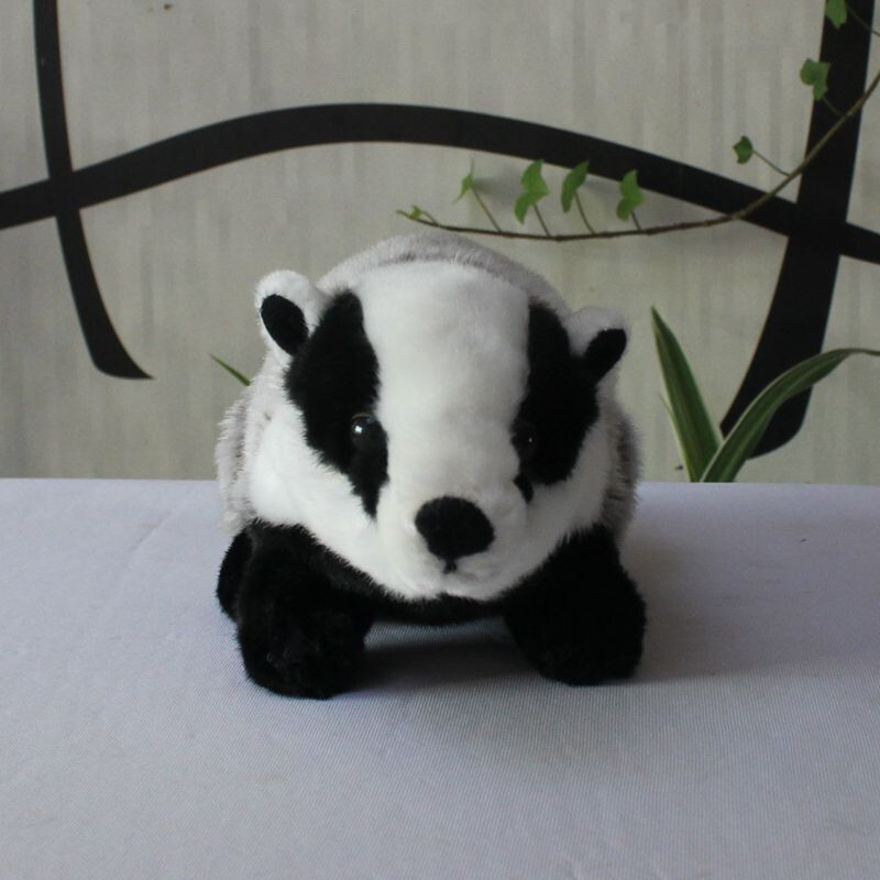 cute plush gray badger toy soft simulation European Badger doll gift ...