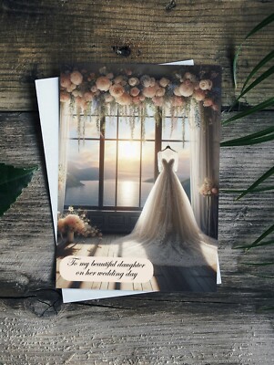 Personalised Card Daughter On Her Wedding Day Granddaughter Goddaughter ...