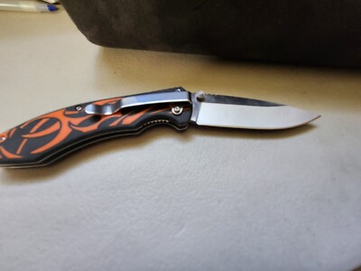 Case Cutlery Harley Davidson Tec X Linerlock Orange Flames Folding Knife 52119 | eBay